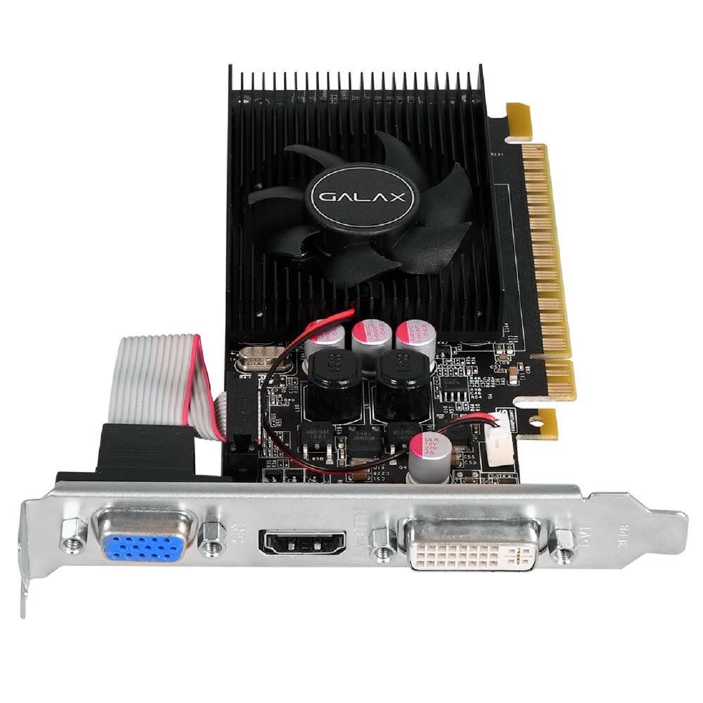 Placa de Vídeo Galax GeForce GT 210, 1GB, DDR3, 64-Bit, Preto - GMI DISTRIBUIDORA