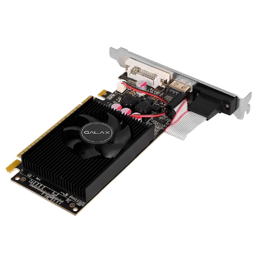 Placa de Vídeo Galax GeForce GT 210, 1GB, DDR3, 64-Bit, Preto - GMI DISTRIBUIDORA